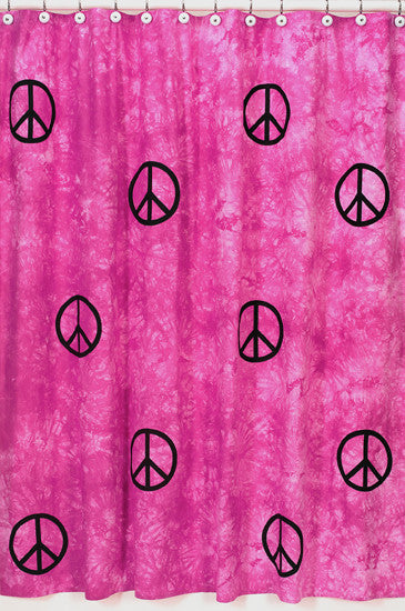 Jojo Designs Shower Curtain Peace Pink Timely Buys